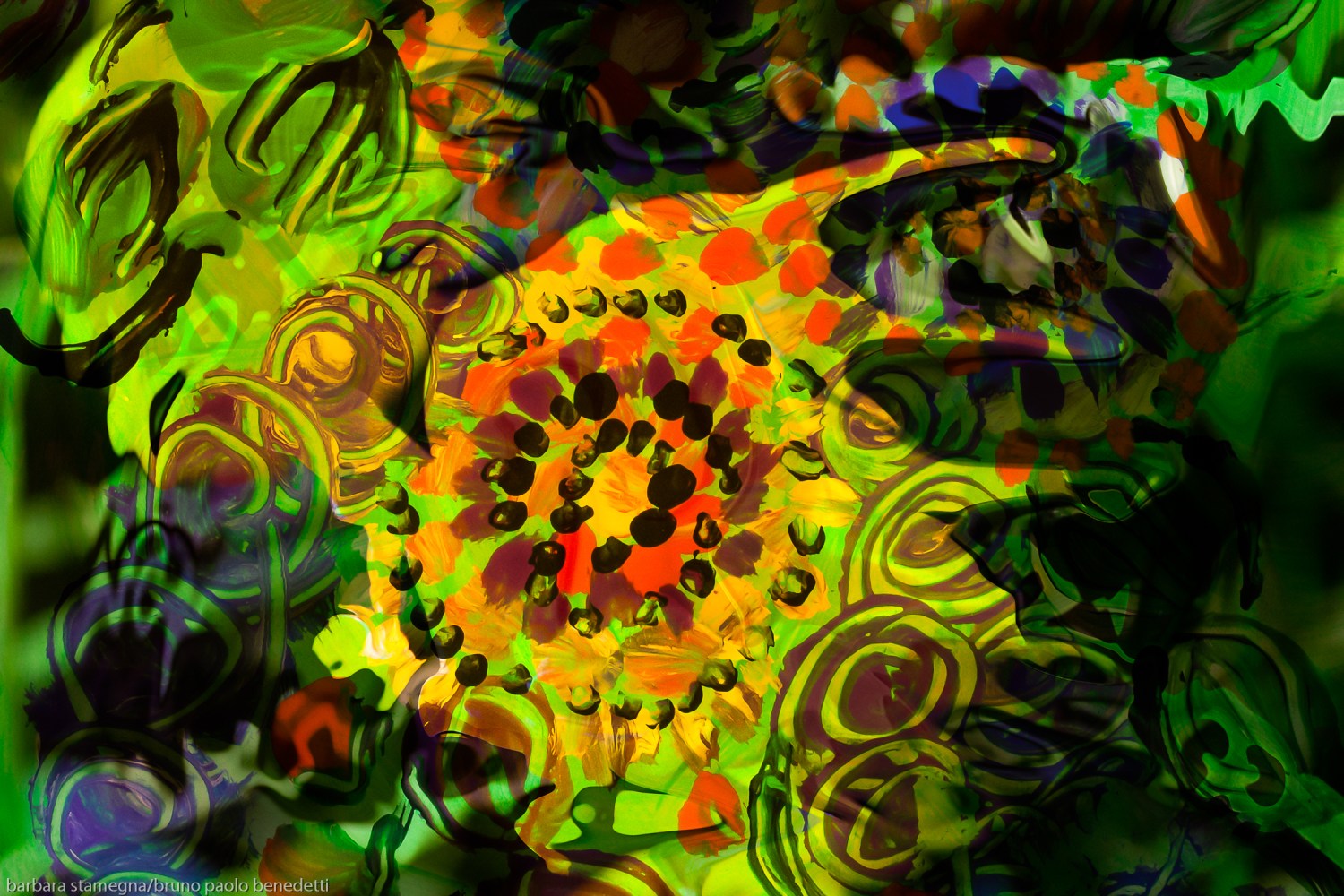 green abstract shapes movement – Barbara Stamegna